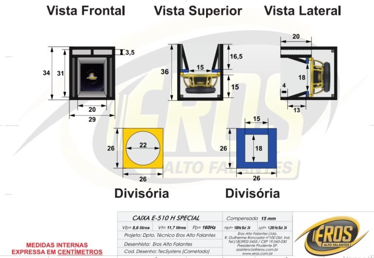 Caixa de Médio 10 Polegadas Cornetada 300 400 500 rms