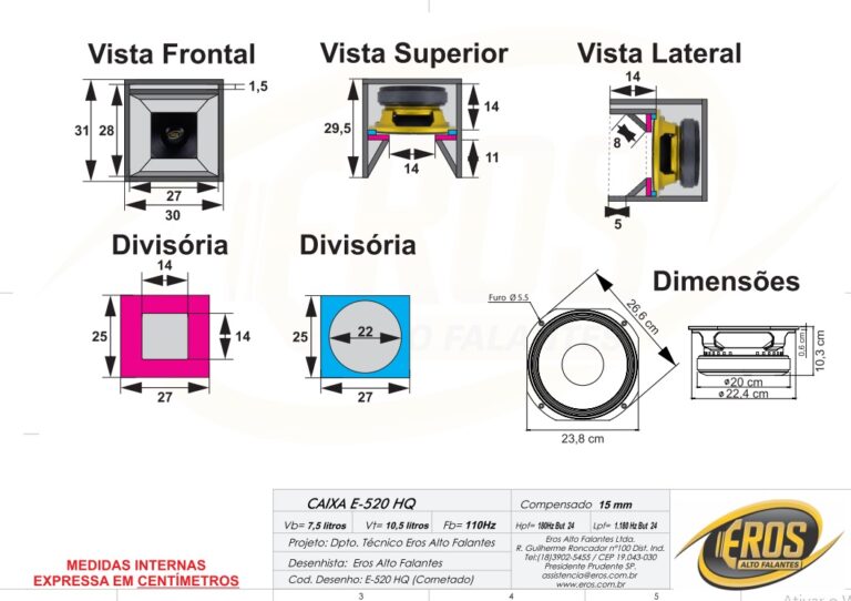 Caixa de Médio 10 Polegadas Cornetada 300 400 500 rms