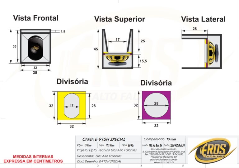 Caixa de Médio 12 Polegadas Cornetada 400 600 700 900 rms