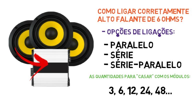 Como ligar/casar impedância Alto Falante 6 ohms?