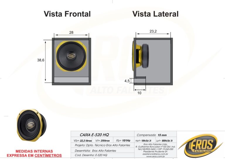 Caixa de Médio 10 Polegadas Cornetada 300 400 500 rms